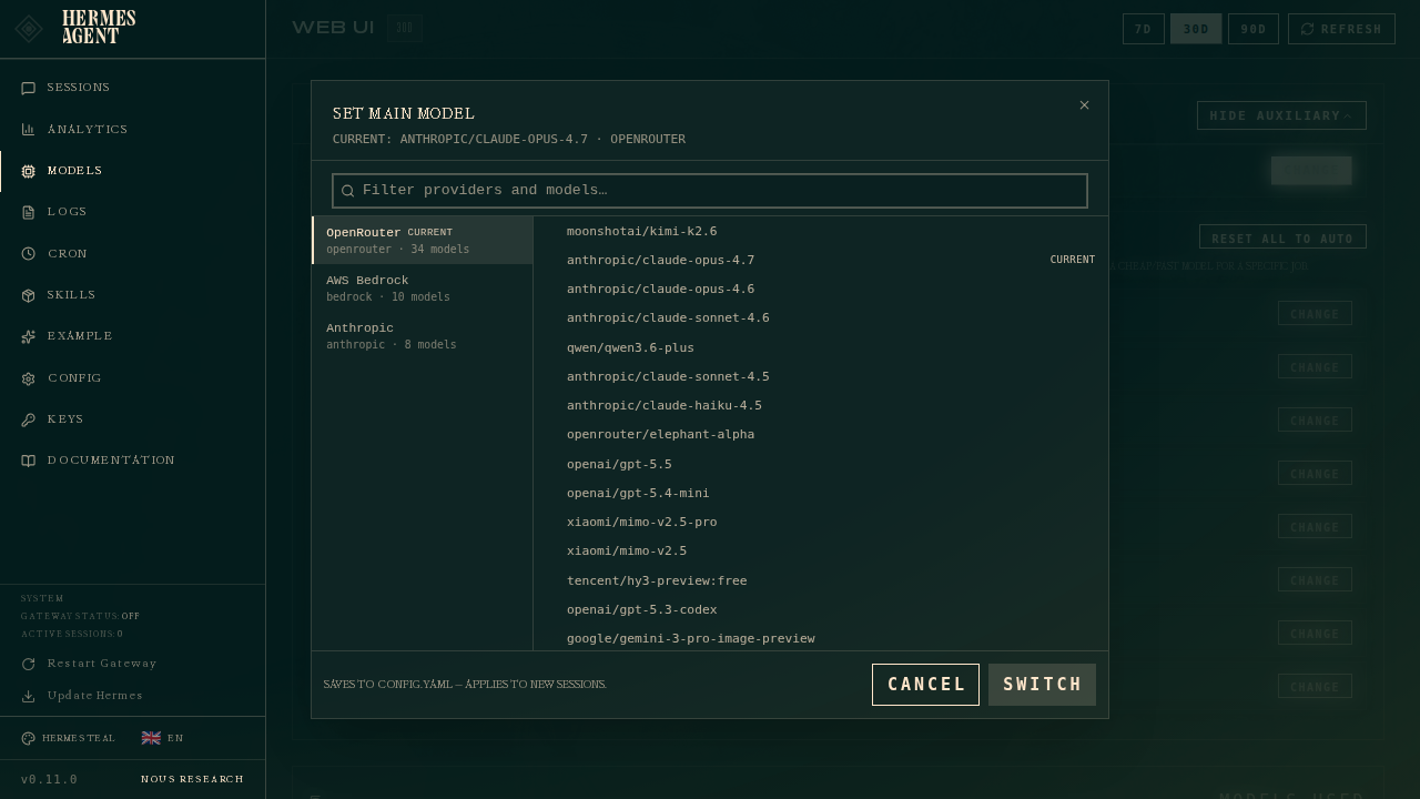 configuring-models | Hermes Agent 中文文档